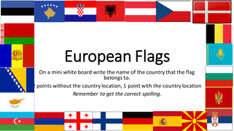 European Flags quiz, lesson or tutor time activity - master the flags ...