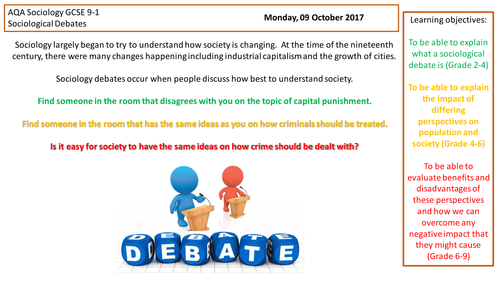 AQA Sociology 9-1 GCSE: Social debates | Teaching Resources