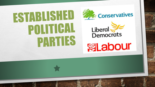 Component 1: UK Politics, Political Parties: Established political ... Component 1: UK Politics, Political Parties: Established political ...