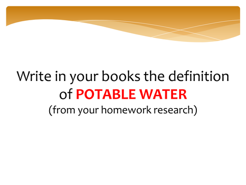 New GCSE - Potable water | Teaching Resources