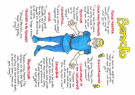 ROMEO AND JULIET Quotes GCSE REVISION Poster BENVOLIO Shakespeare ...