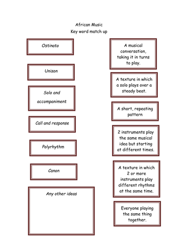 African Music - Composition | Teaching Resources