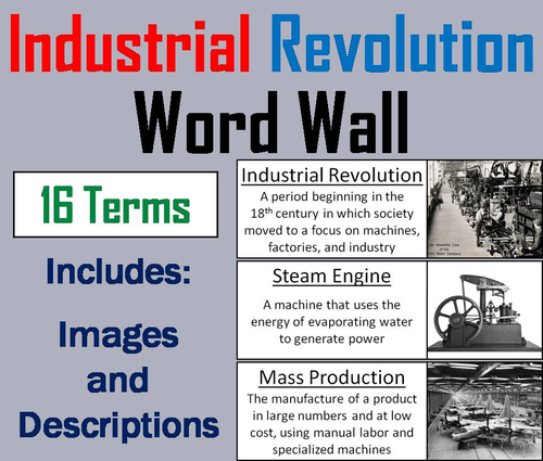 Industrial Revolution Word Wall Cards | Teaching Resources