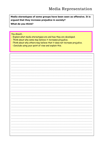 Media and Stereotypes | Teaching Resources