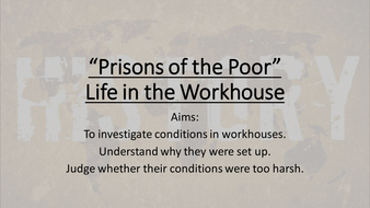 Life in a workhouse | Teaching Resources