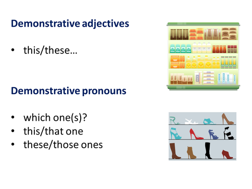 KS4 French: Demonstrative Adjectives & Pronouns (Clothes) | Teaching ...