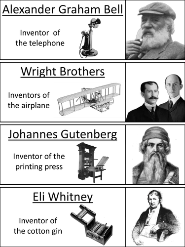 Inventors and Inventions Word Wall Cards | Teaching Resources