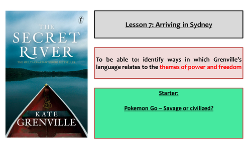 The Secret River - Full unit scheme of work for GCSE or IGCSE Lessons 7 ...