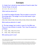 Choosing which average to use | Teaching Resources
