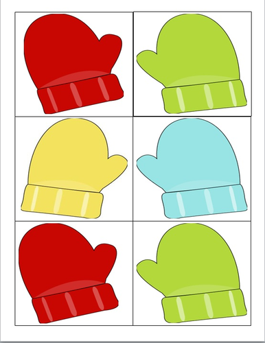 Mitten Numbers 1-50 Flash cards | Teaching Resources