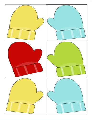 Numbered Mittens count by 5's to 100 | Teaching Resources