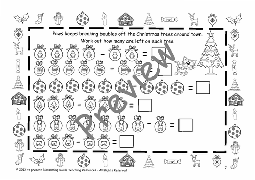 Year 1 Christmas Maths Activity Booklet | Teaching Resources