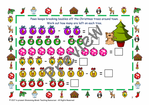 Year 1 Christmas Maths Activity Booklet | Teaching Resources