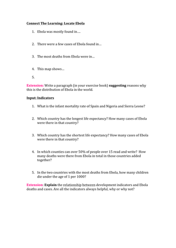 Ebola 2 lessons | Teaching Resources