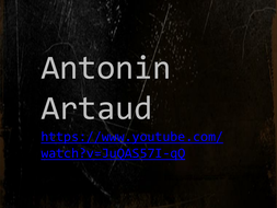 Artaud Lesson Powerpoint | Teaching Resources
