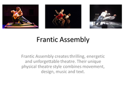 Frantic Assembly Starter Activities | Teaching Resources