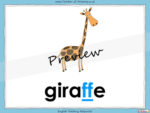 h, b, f, ff, l, ll, ss - Letters and Sounds - Phonics Phase 2, Set 5 ...