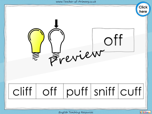 h, b, f, ff, l, ll, ss - Letters and Sounds - Phonics Phase 2, Set 5 ...