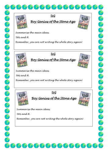 UG Boy genius of the Stone Age Guided Reading Resources | Teaching ...