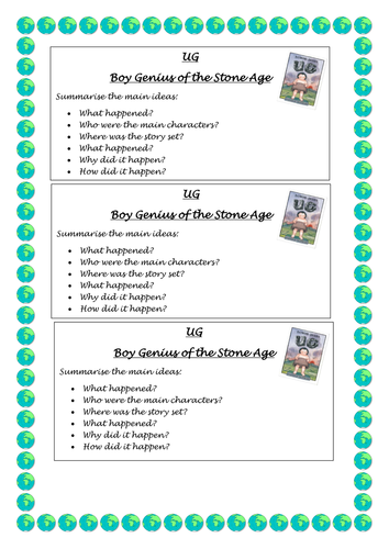 UG Boy genius of the Stone Age Guided Reading Resources | Teaching ...
