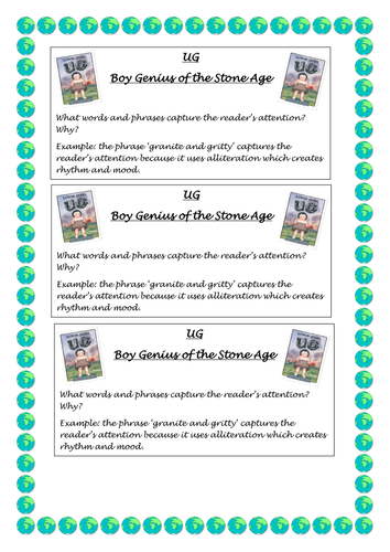 UG Boy genius of the Stone Age Guided Reading Resources | Teaching ...