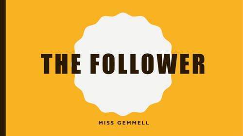 The follower- Culture and Identity poetry. | Teaching Resources