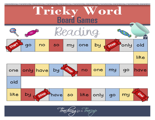 Phonics Tricky Word Board Games | Teaching Resources