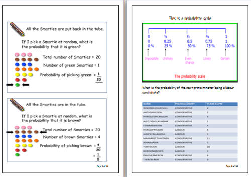 Functional skills or GCSE maths. Basic probability whole lesson and ...