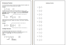 GCSE maths fractions lesson with workbook and answers | Teaching Resources