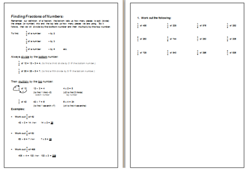 GCSE maths fractions lesson with workbook and answers | Teaching Resources
