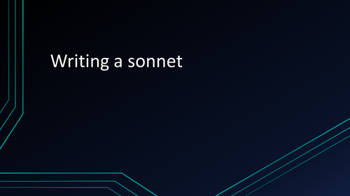 Writing a Sonnet (KS3) | Teaching Resources