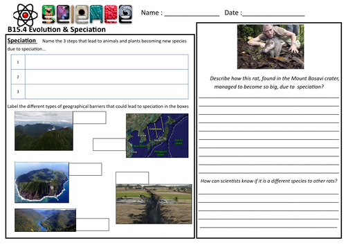 Evolution & Speciation - AQA GCSE (4.6.3) (B15.4) | Teaching Resources