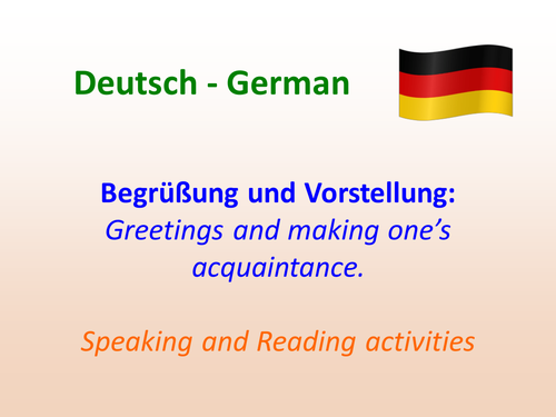 Introduction and Greetings in German | Teaching Resources