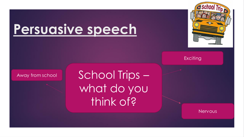 Persuasive Speech about School Trips | Teaching Resources