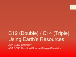 Finite and Renewable Resources (AQA GCSE Chemistry 9-1) | Teaching ...