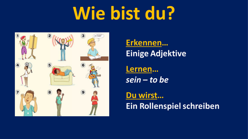 Year 7 German describing yourself and others (sein + adjectives ...