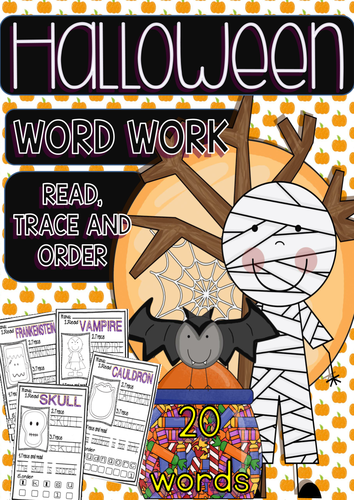 Halloween Free Word Work Mini-Set for Little Kids | Teaching Resources
