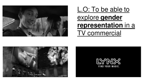 Gender representation - Applied to a TV commercial | Teaching Resources