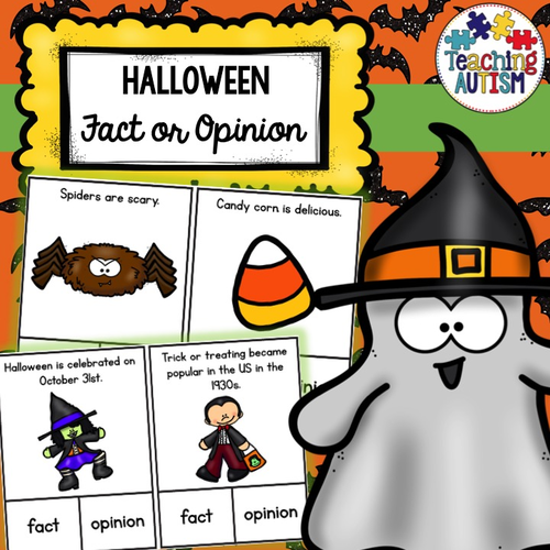 Halloween Fact or Opinion Task Cards | Teaching Resources