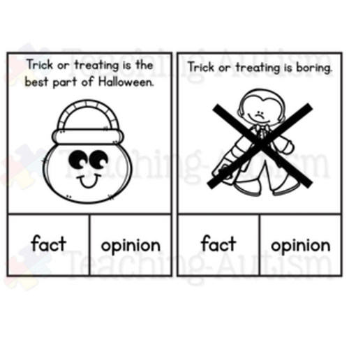 Halloween Fact or Opinion Task Cards | Teaching Resources