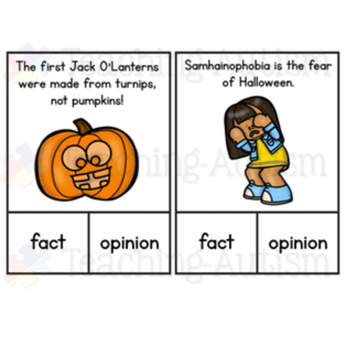 Halloween Fact or Opinion Task Cards | Teaching Resources