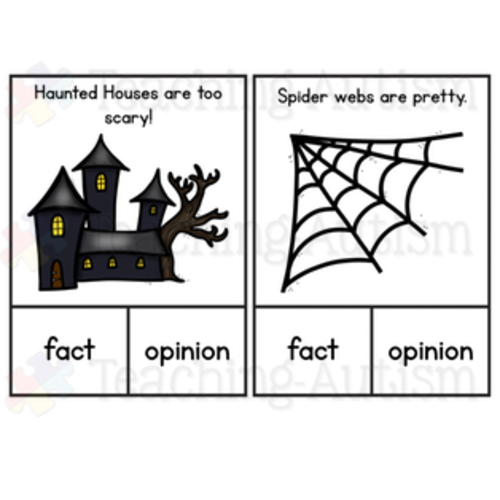 Halloween Fact or Opinion Task Cards | Teaching Resources