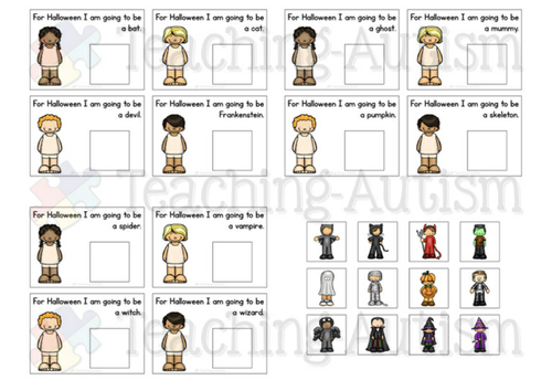 Halloween Costume Matching Cards | Teaching Resources