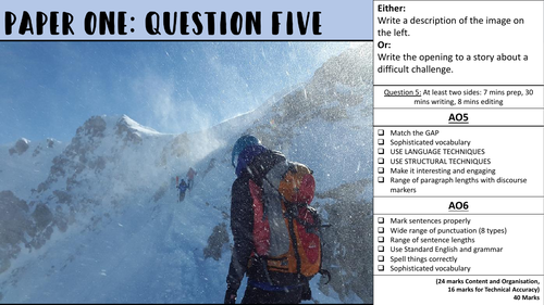 English Language Paper One Question Five Revision & Exam Practice ...