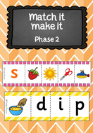 Phonics Phase 2 - Match It Make it | Teaching Resources