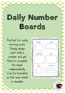 FREEBIE - Daily Number Boards | Teaching Resources