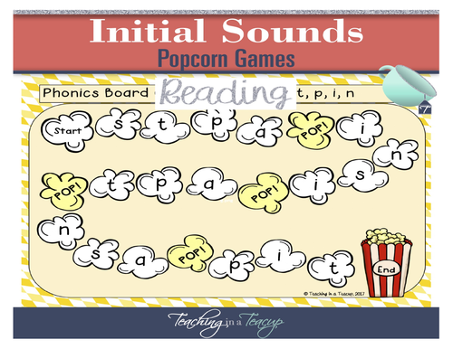 Popcorn Games - Phonics Initial Sounds | Teaching Resources