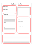 Geography KS2 Fact file recording sheet | Teaching Resources