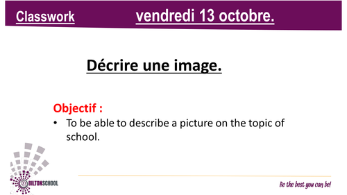 Describing a picture in French. | Teaching Resources