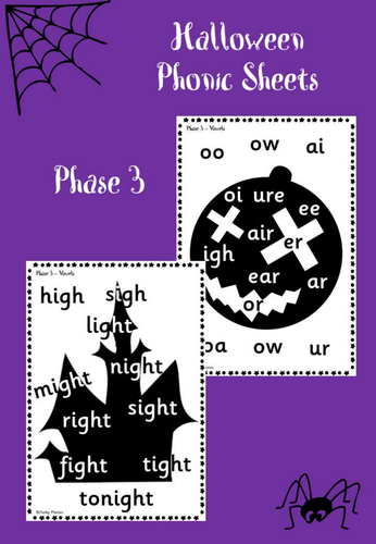 Phonics Phase 3- Halloween Phonic Sheets | Teaching Resources